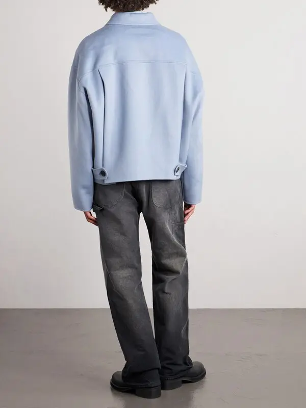 Acne Studios Double-faced Wool And Cashmere-blend Felt Jacket - Blue
