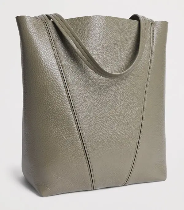 Chloé Medium Leather Spin Tote Bag - Green