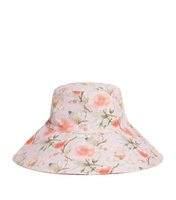 OLGA VALENTINE Floral Print Bucket Hat - Pink