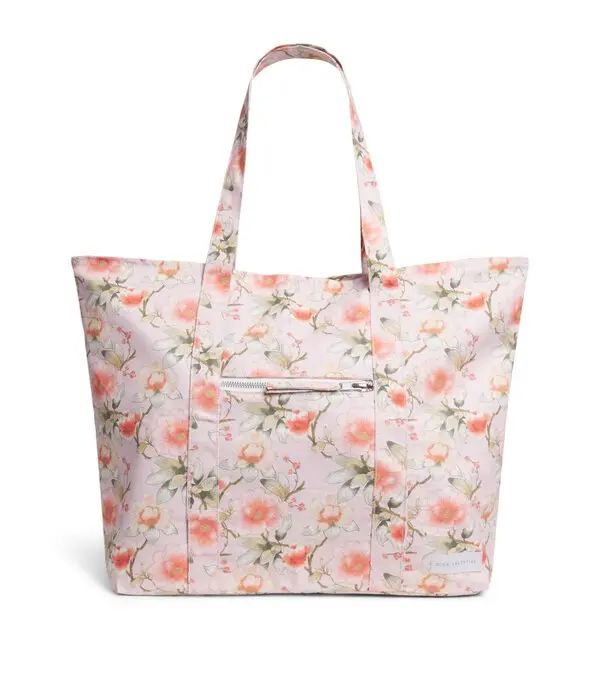 OLGA VALENTINE Cotton Floral Print Tote Bag - Pink