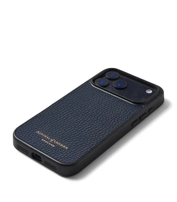 ASPINAL OF LONDON Grained Leather Iphone 17 Pro Case