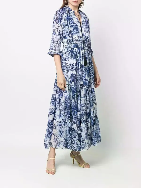 Samantha Sung Embroidered Midi Shift Dress
