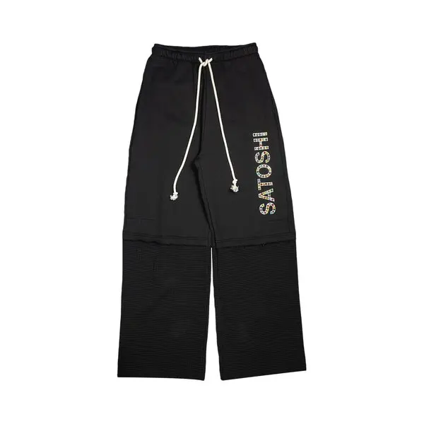 SATOSHI NAKAMOTO Double Layer Studded Sweatpants