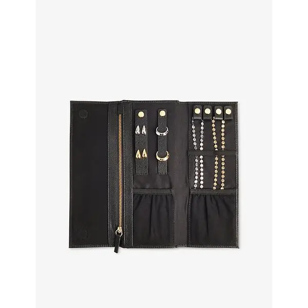 Whistles Logo-embossed Leather Jewellery Wrap