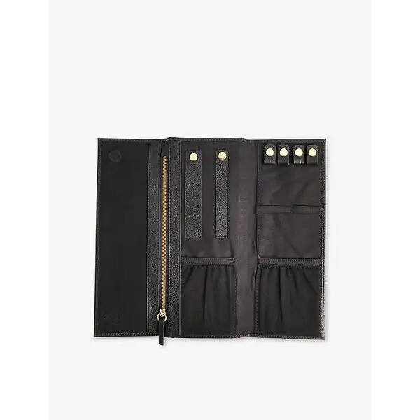 Whistles Logo-embossed Leather Jewellery Wrap