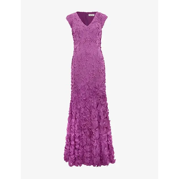 PHASE EIGHT Charlene V-neck Woven Maxi Dress - Purple