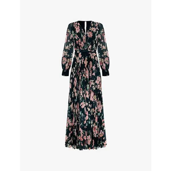 PHASE EIGHT Rosa Floral-print Woven Maxi Dress - Teal