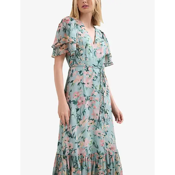 PHASE EIGHT Floral-print Woven Midi Dress