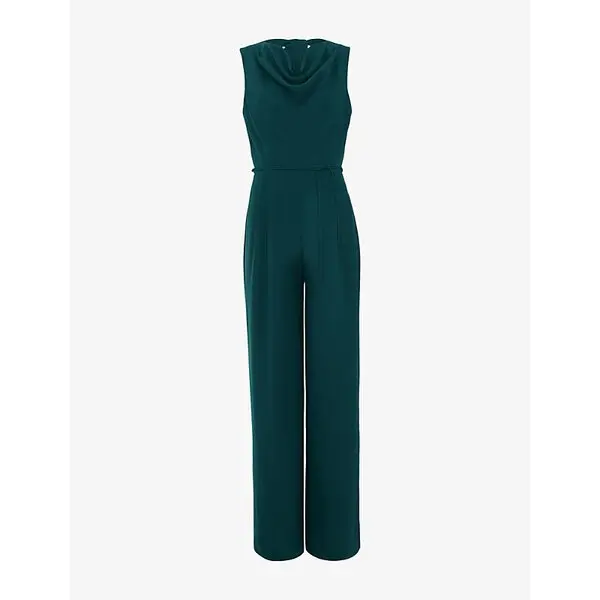 PHASE EIGHT Monique Cowl-neck Woven Jumpsuit - Teal