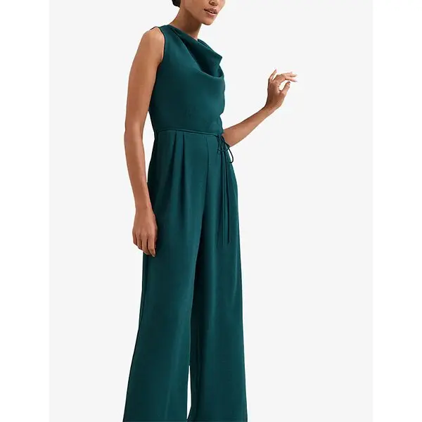 PHASE EIGHT Monique Cowl-neck Woven Jumpsuit