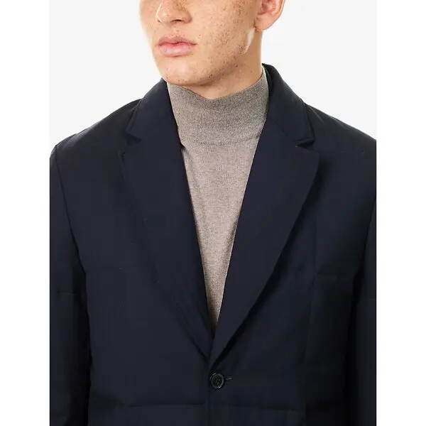 Paul Smith Padded Single-breasted Wool Jacket - Navy