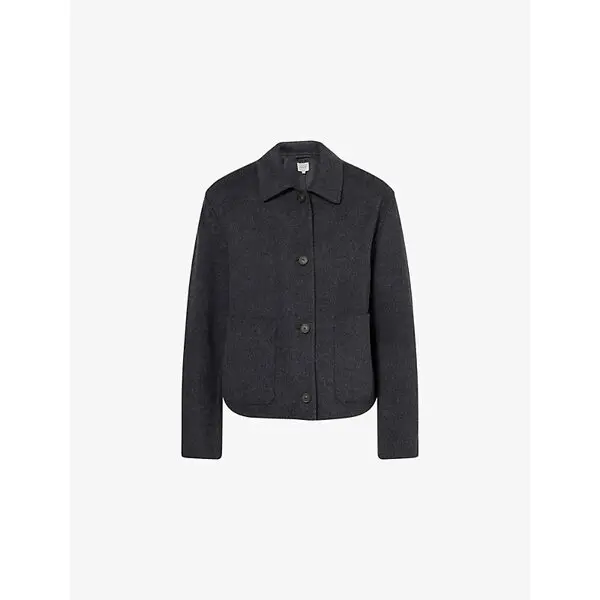 Vince Wool And Cashmere-blend Short Jacket