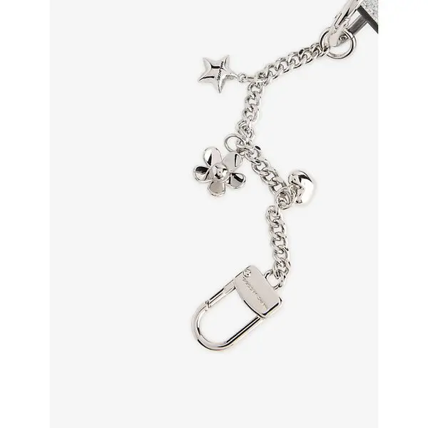 Marc Jacobs The Coated Glitter Everyday Woven Charm Wallet - Silver