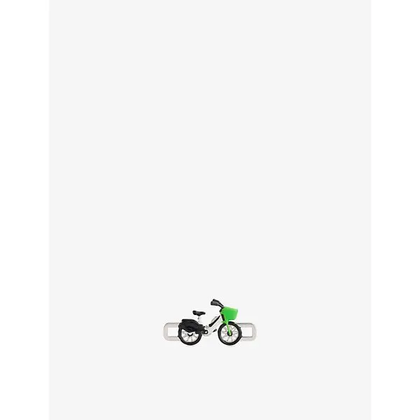 POUBEL Lime Bike Sterling Silver And Enamel Charm - Silver Green