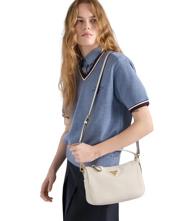 Prada Small Leather Bag - White