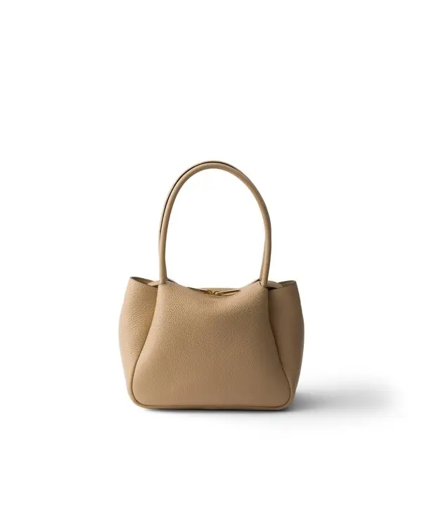 Prada Small Leather Handbag - Neutral