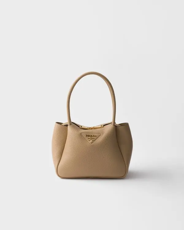 Prada Small Leather Handbag - Sand Beige