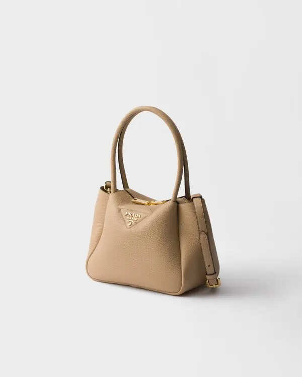 Prada Small Leather Handbag - Sand Beige