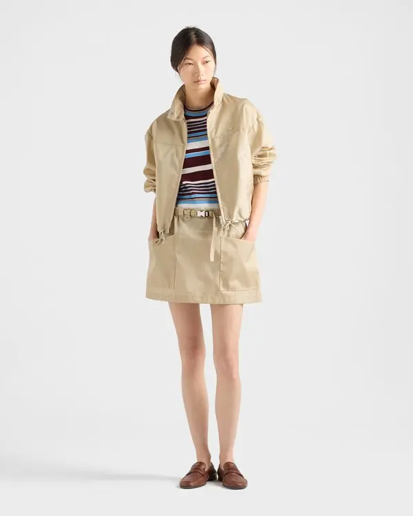Prada Re-nylon Miniskirt - Desert Beige