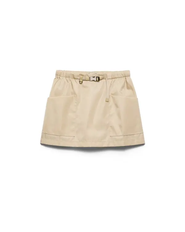 Prada Re-nylon Miniskirt - Neutral