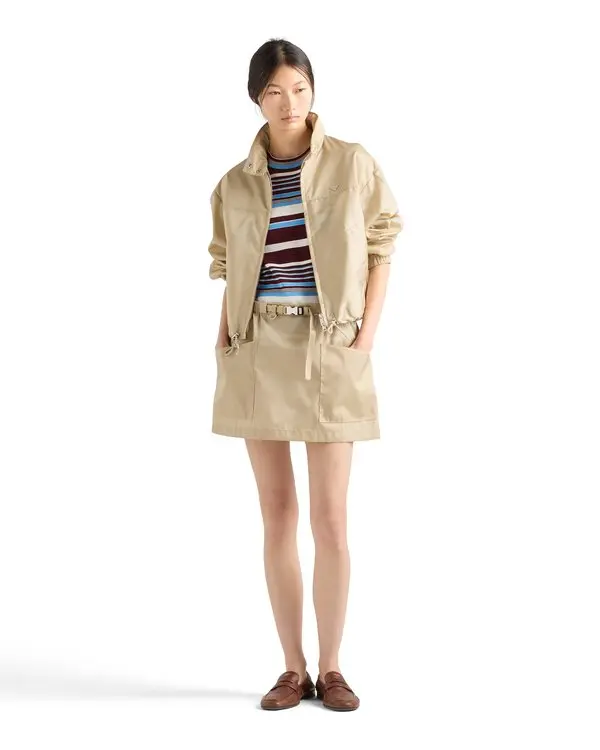 Prada Re-nylon Miniskirt - Neutral
