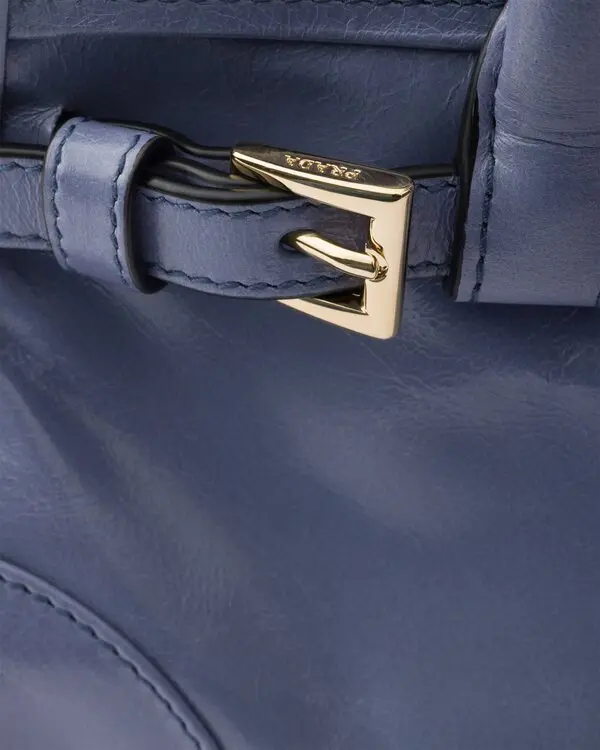 Prada Leather Mini Handbag - Blue