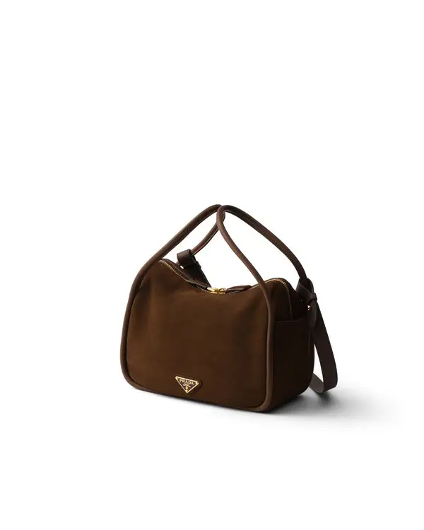 Prada Suede Handbag - Brown