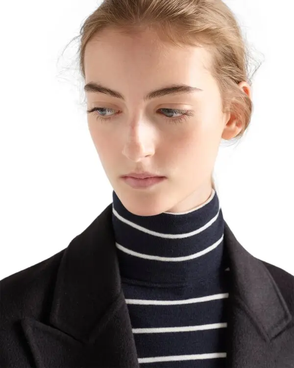 Prada Striped Wool Turtleneck Sweater