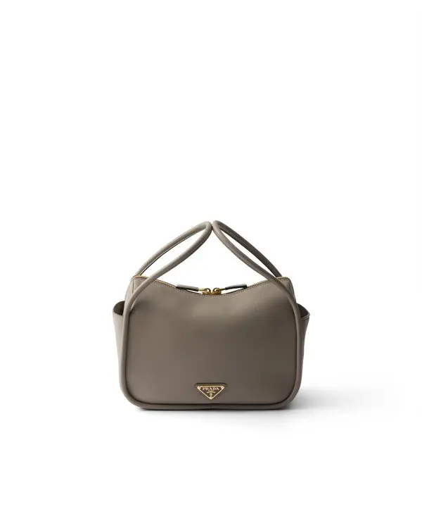 Prada Leather Handbag - Grey