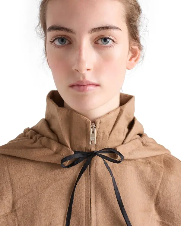Prada Camel-hair Blouson Jacket