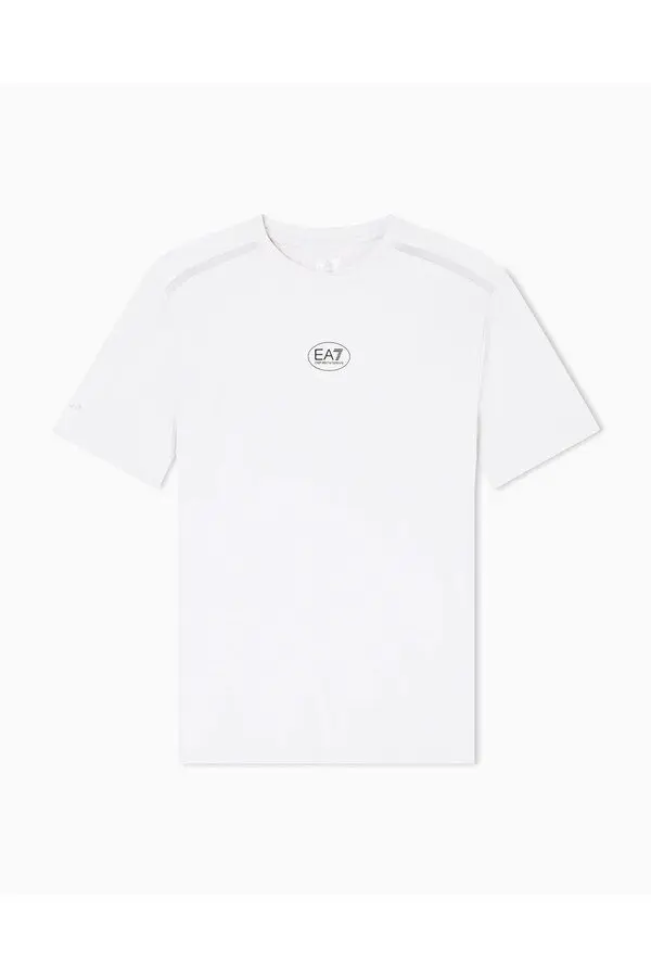 Emporio Armani Ea7 Tennis Pro Crew-neck T-shirt - Natural
