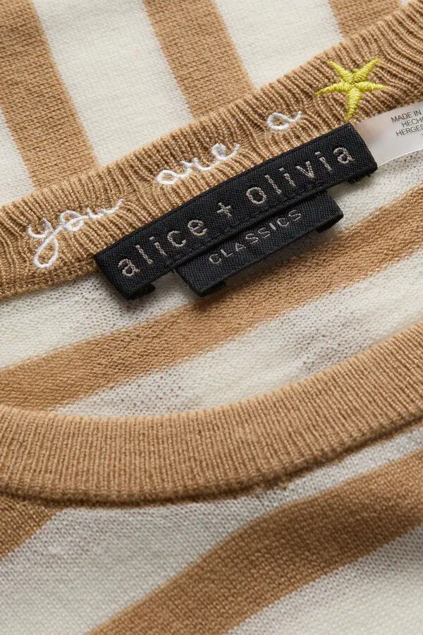 Alice + Olivia Mitchell Wool Pullover - White
