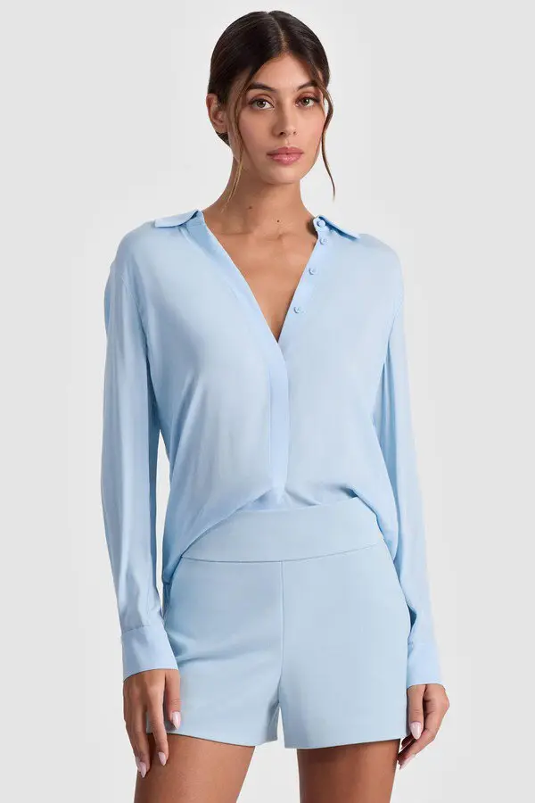 Alice + Olivia Willa Double Viscose Shirt