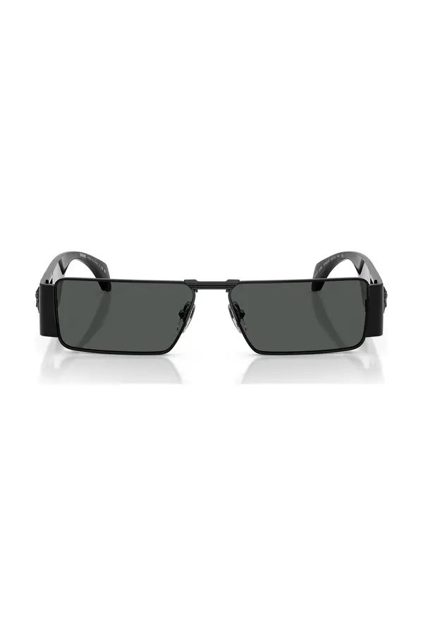 Versace Rectangle Sunglasses With Medusa Plaque Detailing