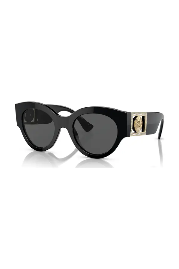 Versace Round Frame Sunglasses - Black