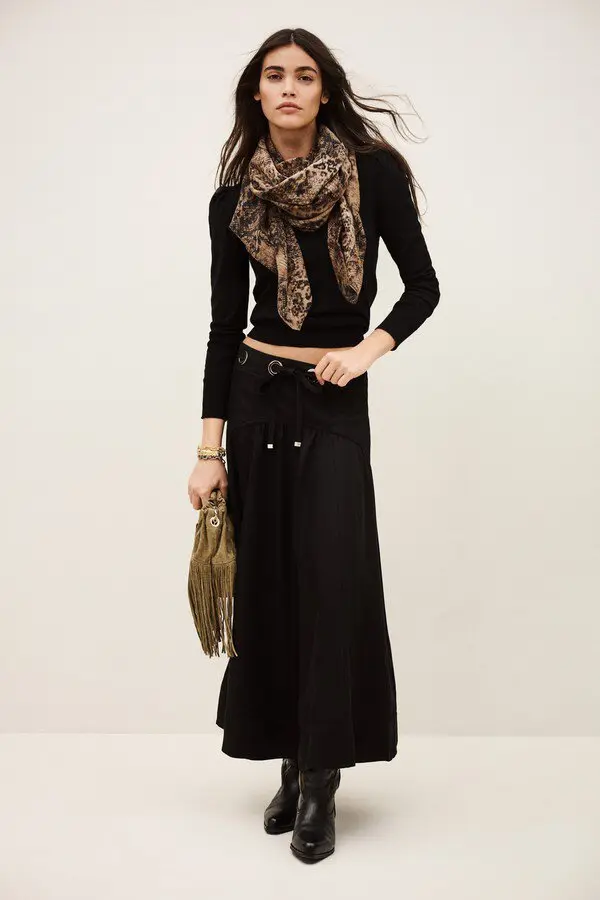 Ba&sh Ponia Waisted Midi Skirt