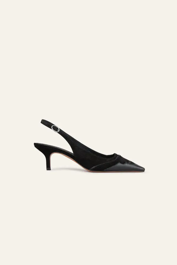 Ba&sh Casta Slingback Heels - Black