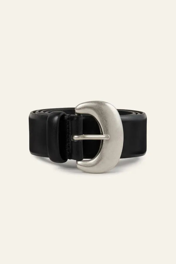 Ba&sh Brad Leather Belt - Black