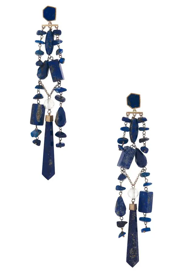 Ralph Lauren Chandelier Earrings - Grey & Blue