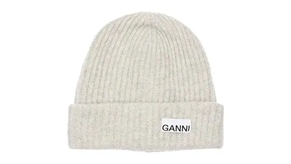 GANNI Recycled Wool Beanie - Paloma Melange