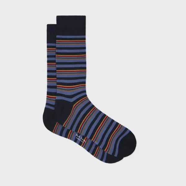 Paul Smith Artist Stripe' Socks - Blue
