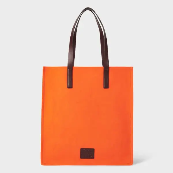 Paul Smith Cotton Concertina Tote Bag - Orange