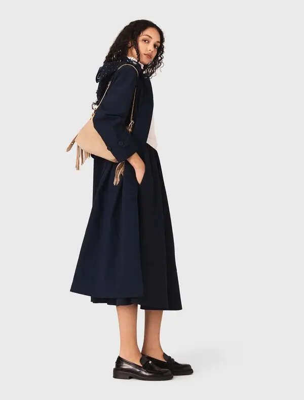 Maje Embellished Hood Trench Coat