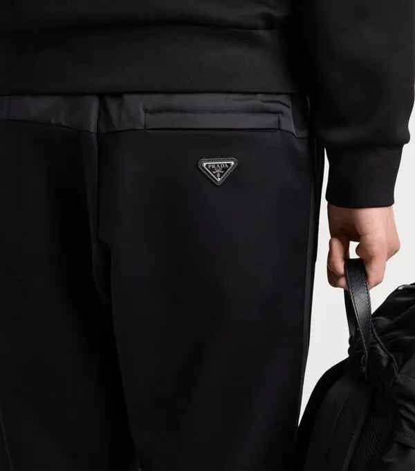 Prada Cotton And Re-nylon Straight Trousers