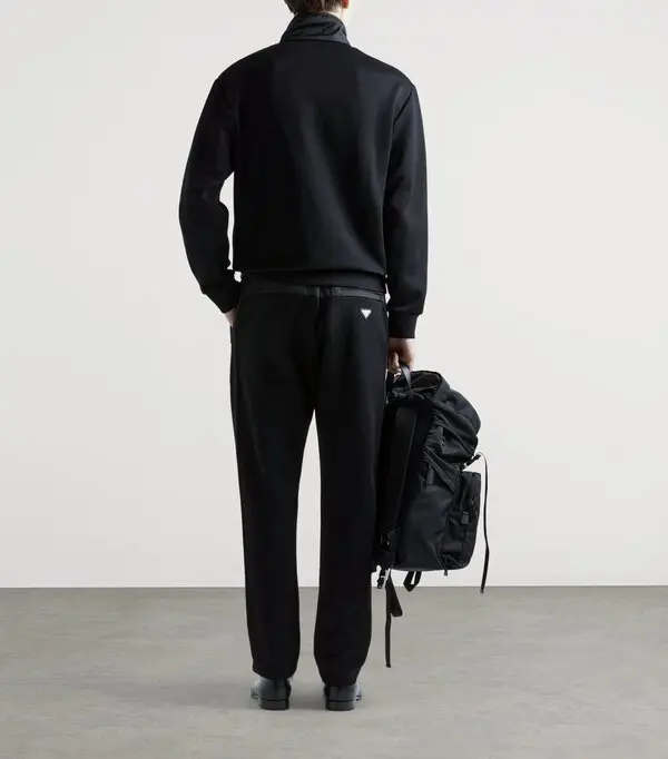Prada Cotton And Re-nylon Straight Trousers