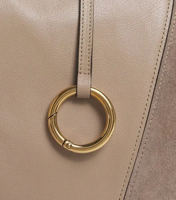 Chloé Medium Leather-suede Spin Tote Bag