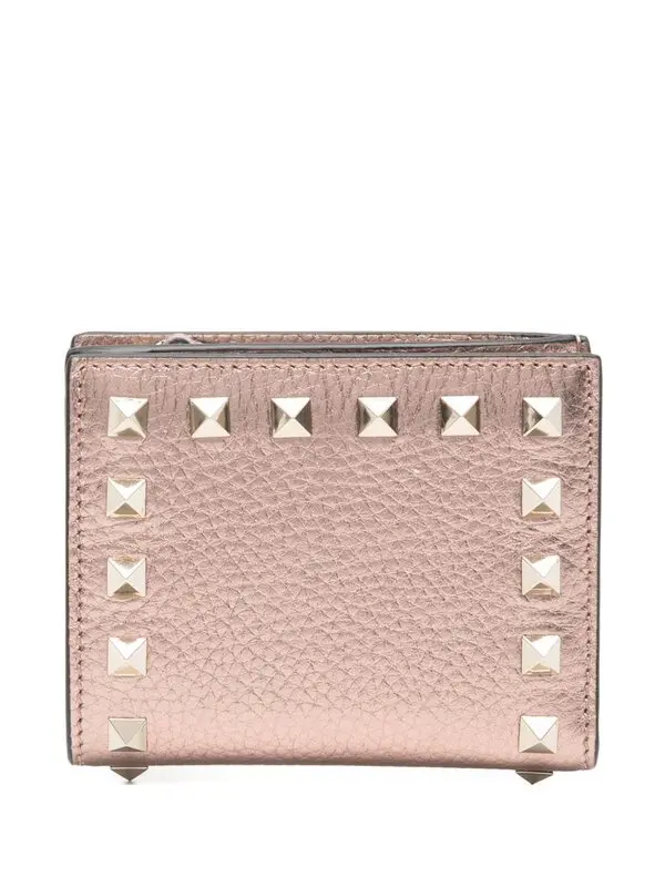 Valentino Garavani Rockstud Leather Flap Wallet - Pink