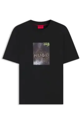 Hugo Appliqué-print T-shirt In Cotton Jersey