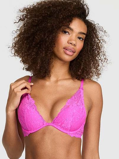 Pink Wink™ Lightly Lined Plunge Bra - Pink