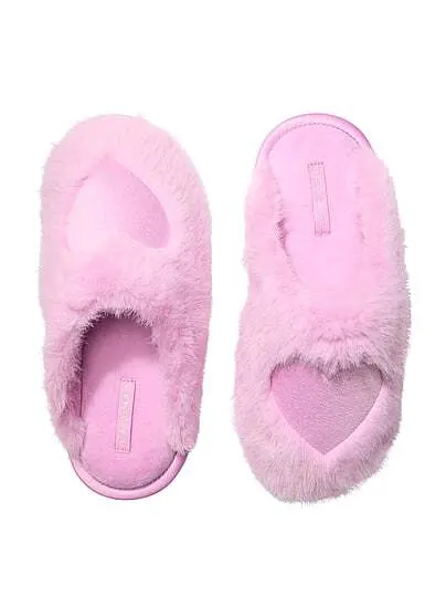 Victoria's Secret Luxe Plush Closed-toe Slippers - Purple